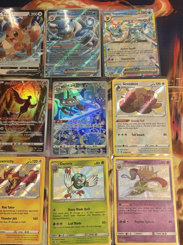 Pokemon TCG 78 Card Lot - English/Jpn Cards - Charizard ex, Eevee V ...