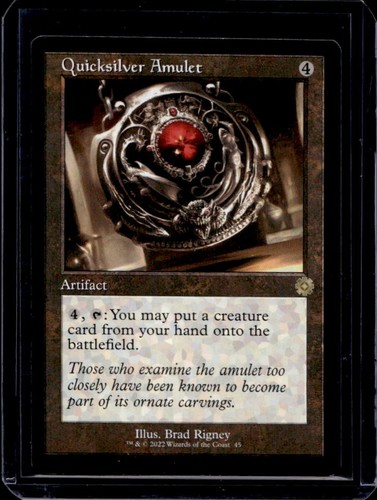2022 Magic The Gathering Quicksilver Amulet Retro Frame Artifacts Rare ...