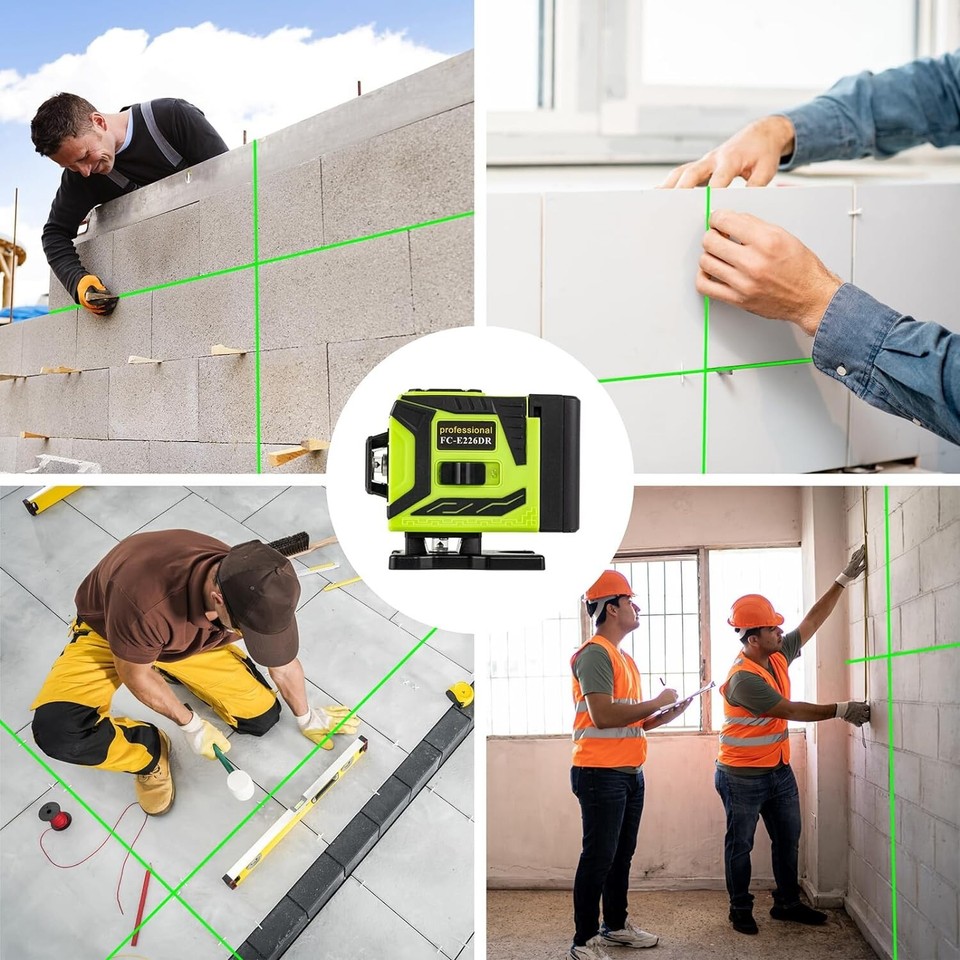 Laser Level with Self-leveling-Level Tool Accurate 3x360° Cross Line ...