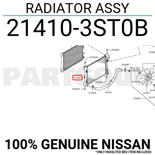 214103ST0B Genuine Nissan RADIATOR ASSY 21410-3ST0B | eBay