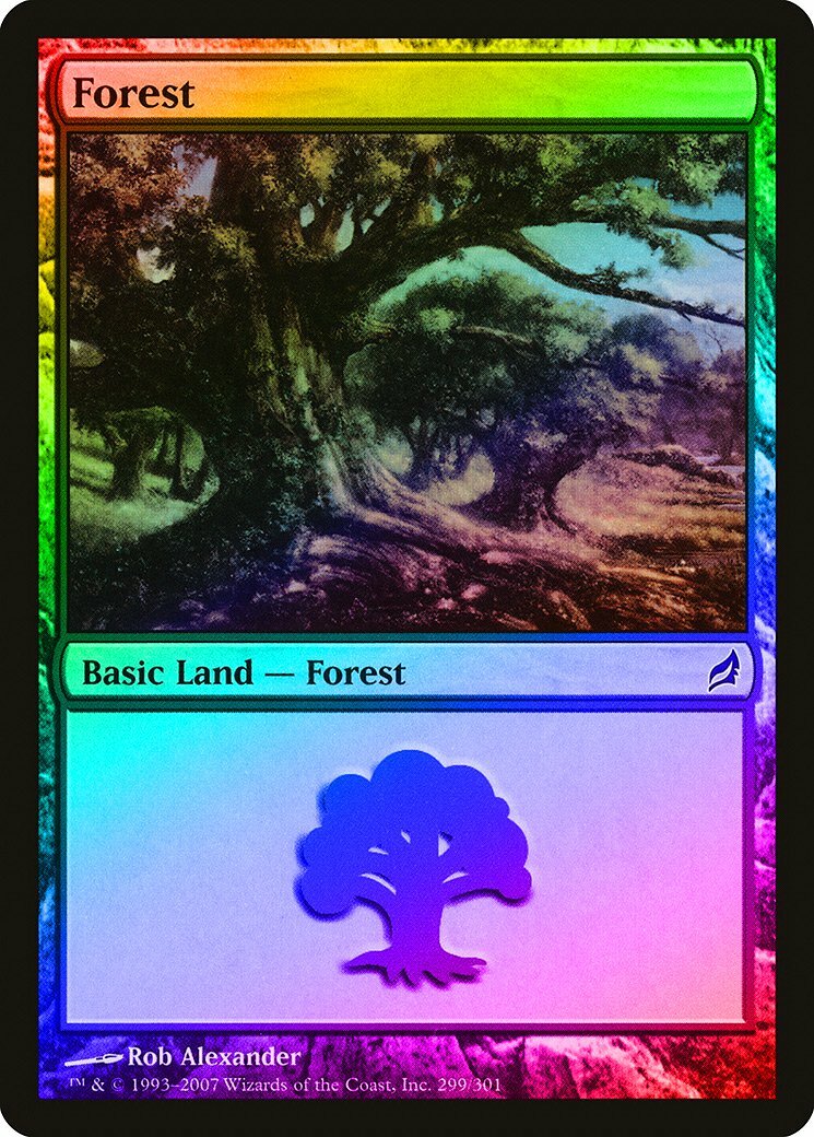 Forest (299) FOIL Lorwyn NM Basic Land MAGIC THE GATHERING MTG CARD ...