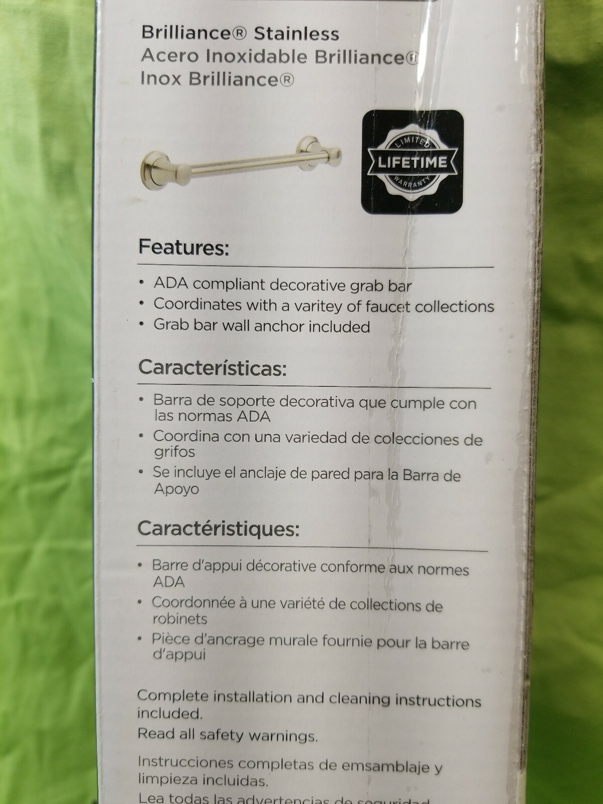 Delta Faucet 41718-SS Transitional Grab Bar, 18-Inch, Stainless. NEW ...