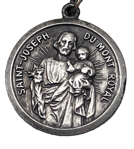 Vintage Catholic Saint Joseph Mont Royal & Christopher Religious Medal ...