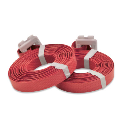 150 Polypropylene Pre-Cut Strapping 1/2" x 17' Buckle Attached - RED | eBay