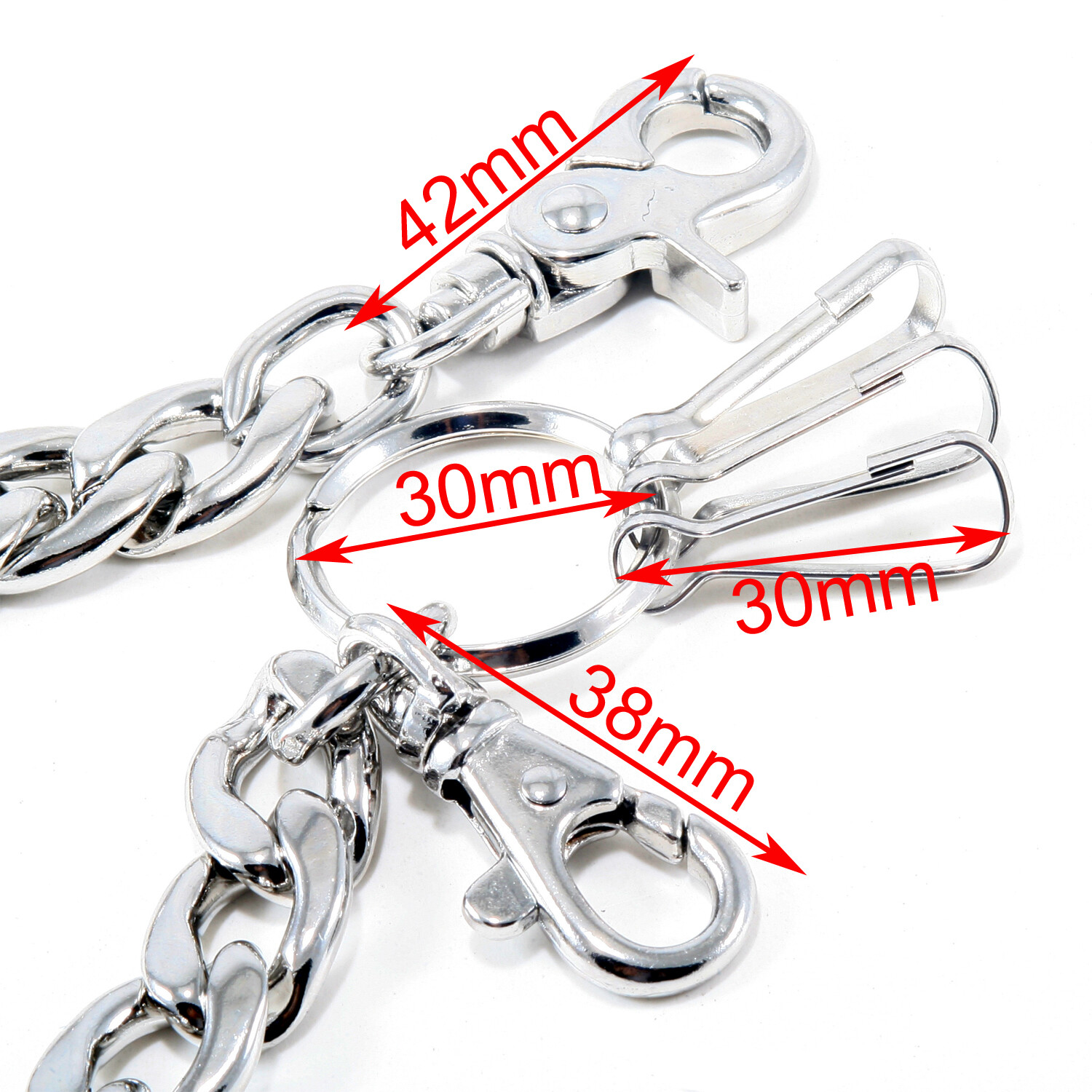 Storong Basic Leash Heavy EMO Biker Key Jean Wallet Chain (30.5 ...