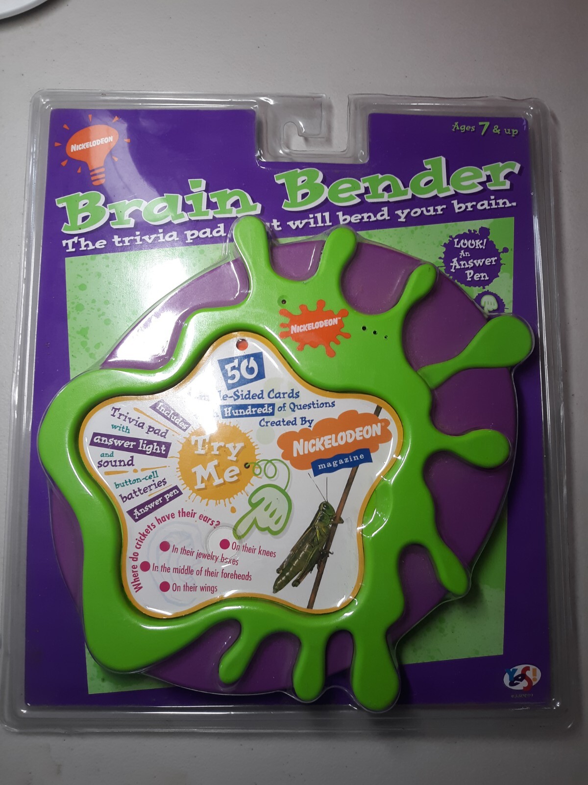 Nickelodeon+Brain+Bender+Trivia+Electronic+Learning+Game+1995+Vintage ...