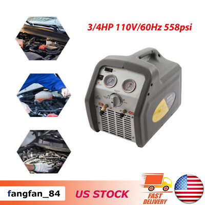 A/C Refrigerant Recovery Machine for hvac freon reclaim 3/4HP 110V/60Hz ...