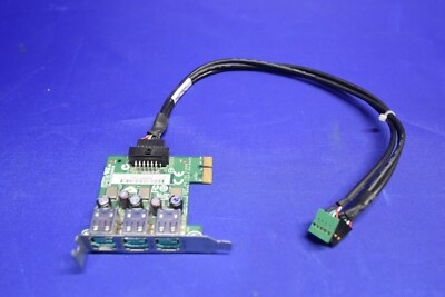 640269-001 HP 3 Port Powered USB 12V PCI Express Low Profile Card with ...