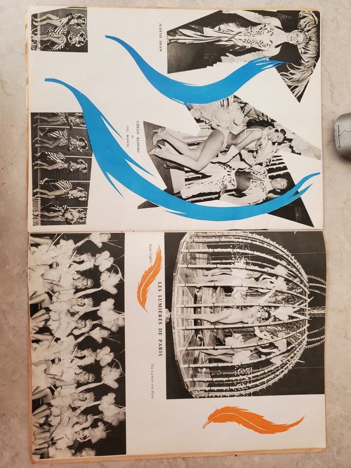Folies Bergere Paris Theater Program velvet cover | eBay