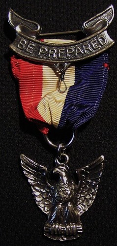 VTG BSA BOY SCOUT ROBBINS TYPE 4 STERLING SILVER EAGLE SCOUT MEDAL ...
