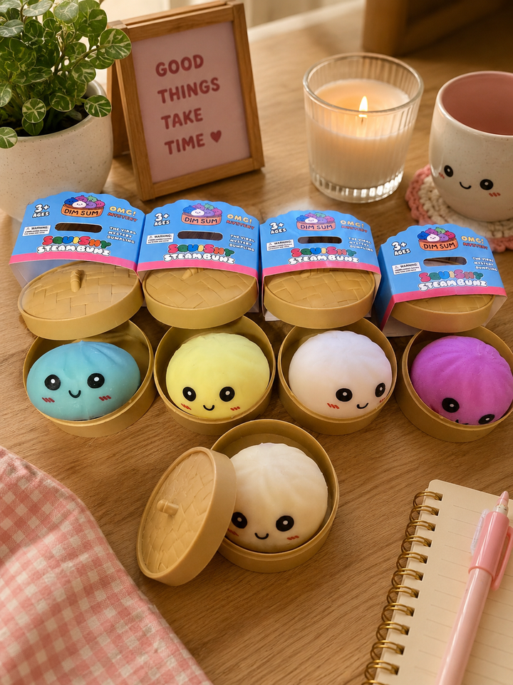 Squishy Dim Sum Dumplings Mystery Squeeze Stress Reliever Toy 1 Random ...