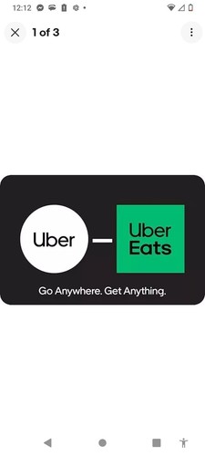 $25 Uber/Uber Eats Gift card. Sent Through ( Messages) | eBay