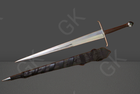 40" Long sword Alexandria Hand forged High carbon steel Viking Medieval ...