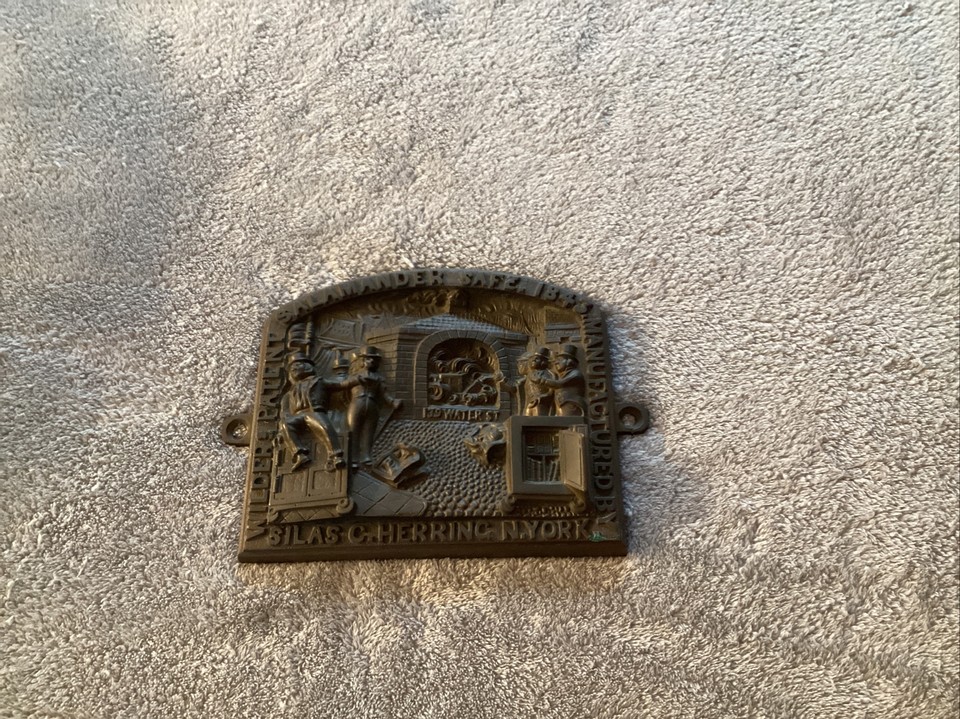 Silas C. Herring Salamander Safe Plaque | eBay
