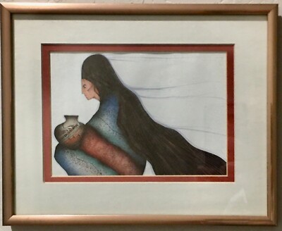 "Native Woman and Pottery" by Amado Pena, Jr. | eBay
