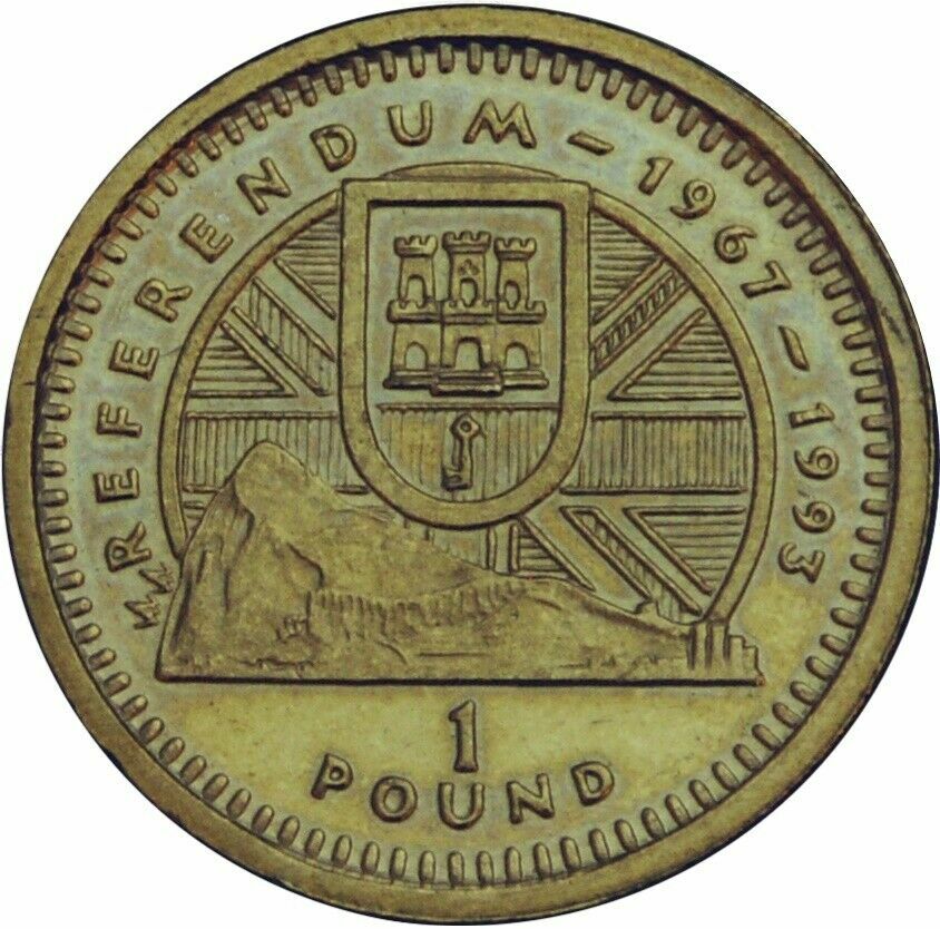 £1 GIBRALTAR ONE POUND COINS 1988 TO 2017 WITH DIE NUMBERS ELIZABETH ...