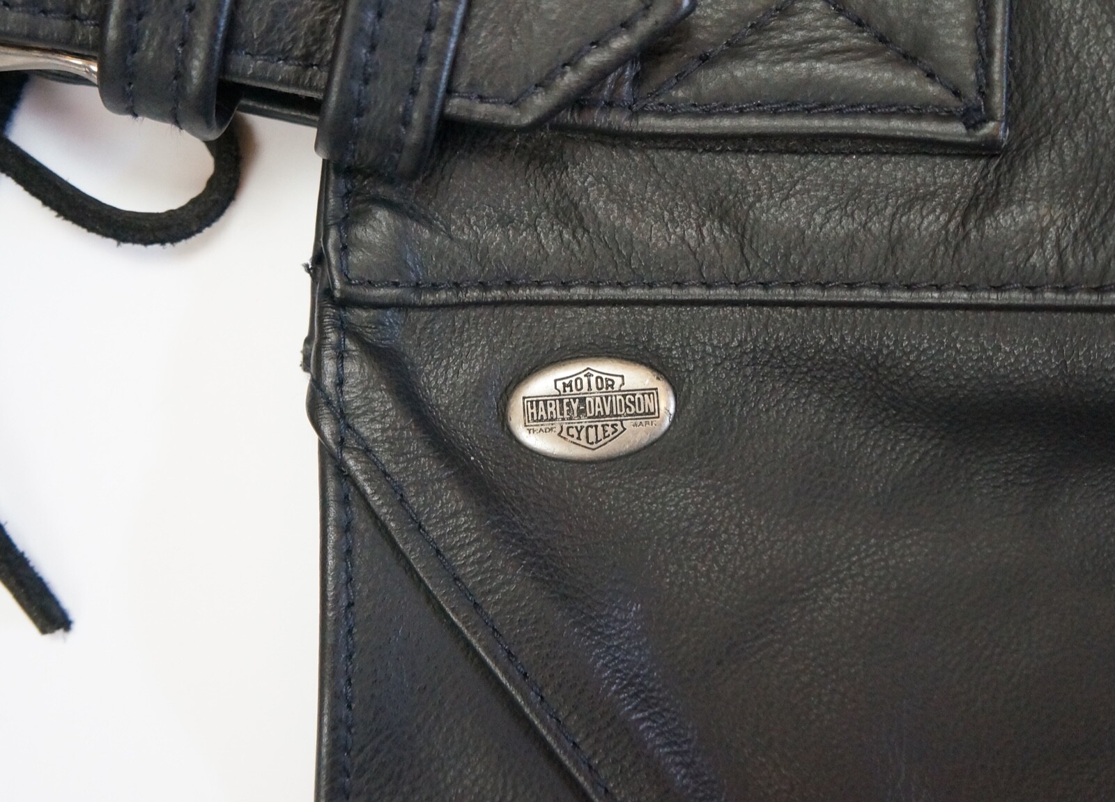 Harley Davidson Chaps - Black Leather - Men's M - Gem