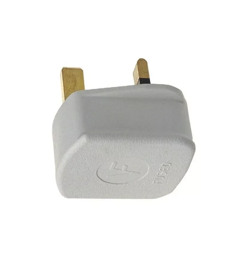 Plug Domestic UK 3 Pin Fused 3 White Mains Plug 13A For 3P Sockets ...