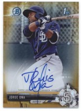 Jorge Ona Baseball Trading Card Checklist