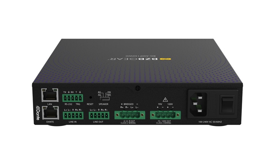 BZBGEAR 2-Channel 150W Compact Class D DSP & Amplifier with Digital ...