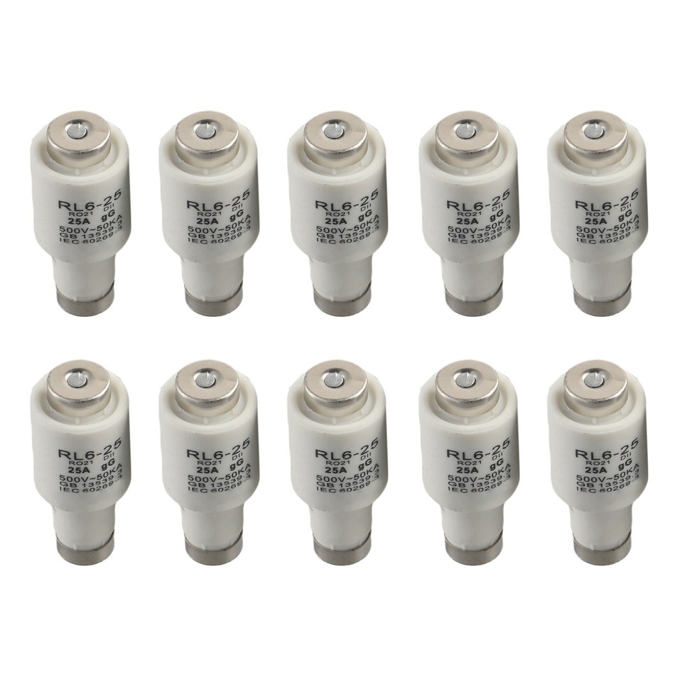 Pack of 10 E27 Base Spiral Fuses for gG Diazed Inserts Rated Voltage ...