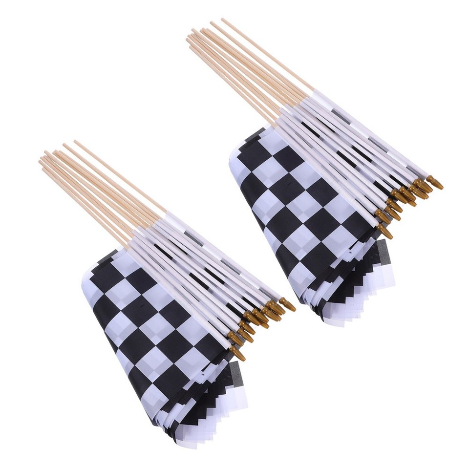 35pcs 8.3x5.5inch Small Checkered Flags - Black and White Racing Flag ...