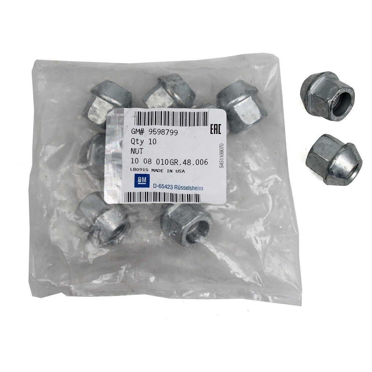 1X VAUXHALL ASTRA J & K, MOKKA ,VIVA, MOKKA, ZAFIRA C WHEEL NUT 9598799 ...