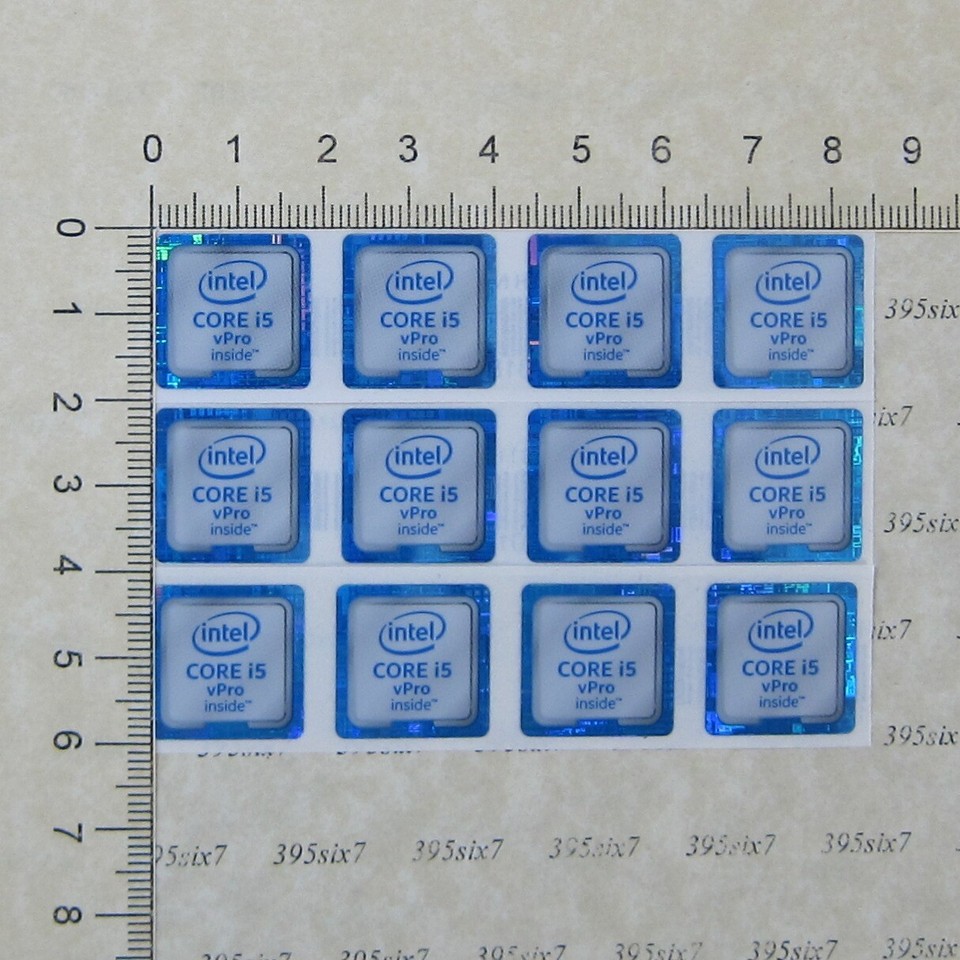 Laptop PC Processor Sticker (1st 3rd 4th 6th 7th 8th 9th 10th Gen) x 12 ...