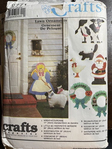 Simplicity 9771 Vintage 90's Lawn Ornaments Craft Pattern UnCut | eBay