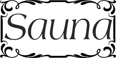 Sauna Room Door Sign Self Adhesive Vinyl Sticker, Decal Turkish sauna ...