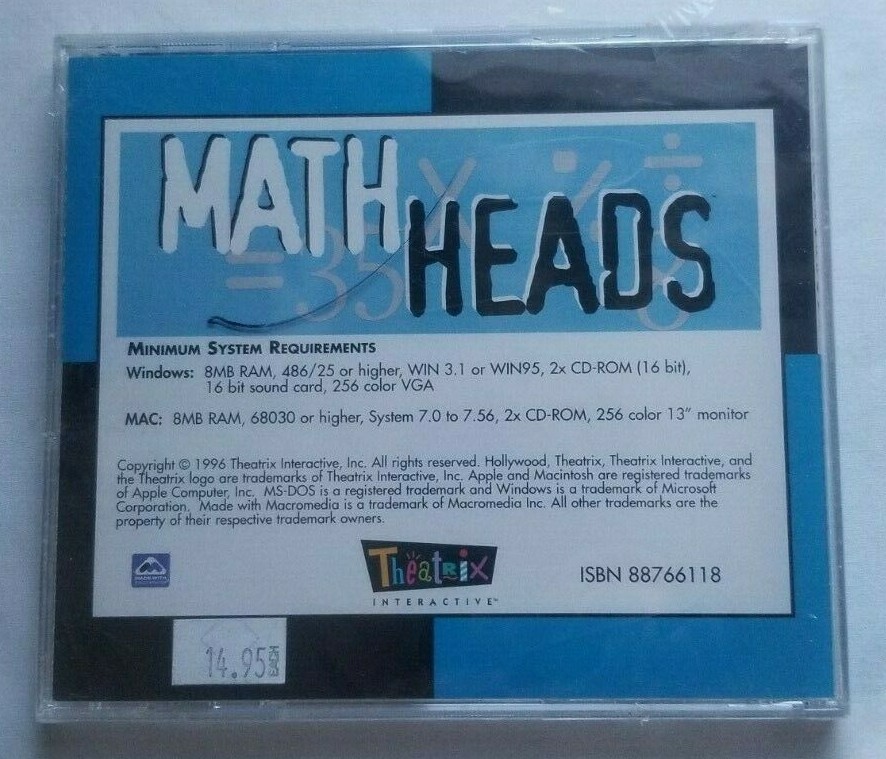 Math Heads (PC/MAC, 1996) new/sealed | eBay