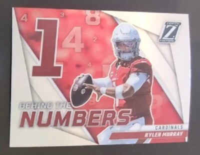 🏈2022 Zenith Kyler Murray card Behind the Numbers Insert Silver Prizm ...