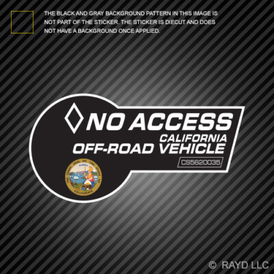 No Access Clean Air Vehicle Sticker Die Cut Vinyl Off Road Off-Road ...