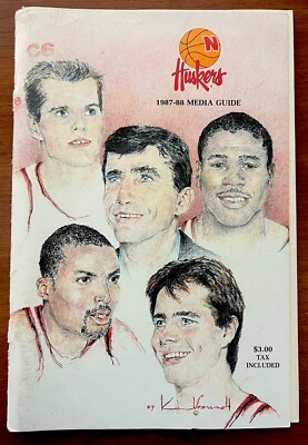 Vintage 1987-1988 Nebraska Basketball Media Guide Huskers NCAA Danny ...