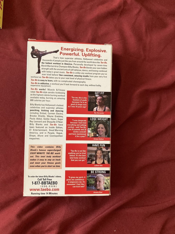 NIB BILLY BLANKS TAE BO LIVE 8 min ULTIMATE TOTAL BODY WORKOUT. VHS ...