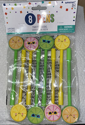 Amscan Party pens (8 Pens Per Package) Citrus party favors New In ...