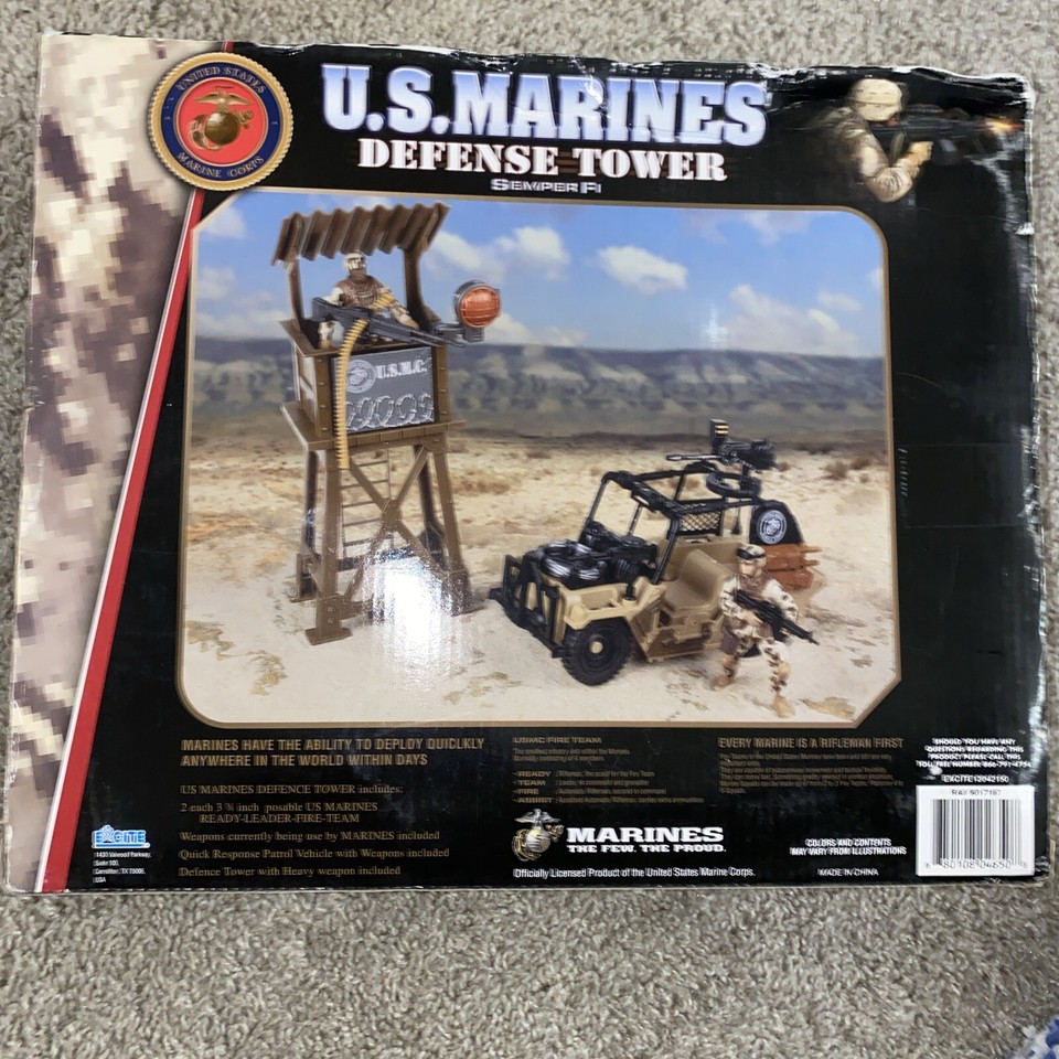 USMC MARINES DEFENSE TOWER - SEALED - RARE - SET WITH ACTION FIGURES | eBay