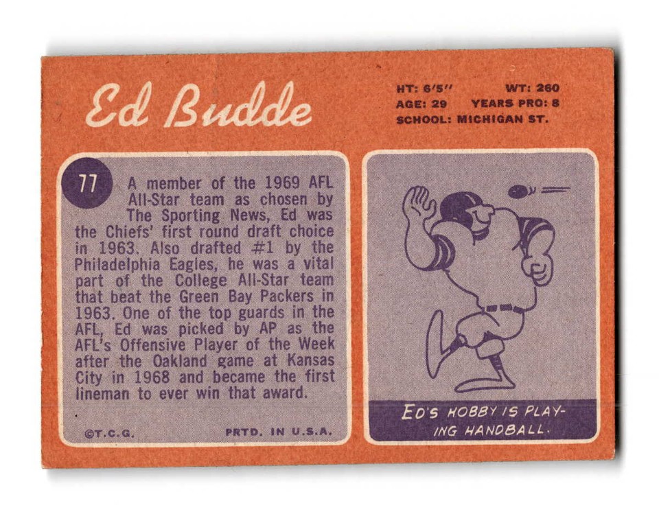 1970 Topps Ed Budde 77 | eBay