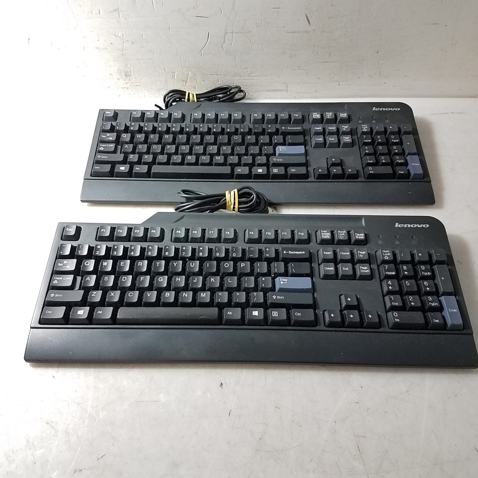Lot of 2 Lenovo USB PC Keyboards Model (KB1021 & KU-0225) *UNTESTED* | eBay