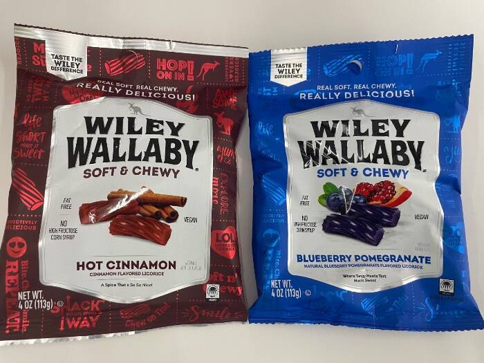 2 Bags Wiley Wallaby Cinnamon Blueberry Pomegranate Licorice Candy ...