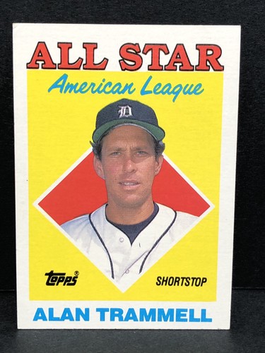 Alan Trammell 1988 Topps Baseball All Star #389 - Detroit Tigers ...