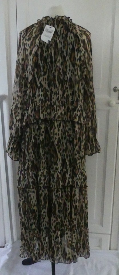 BNWT Tu Animal Print Lined Long Sleeve Dress UK 14 | eBay UK