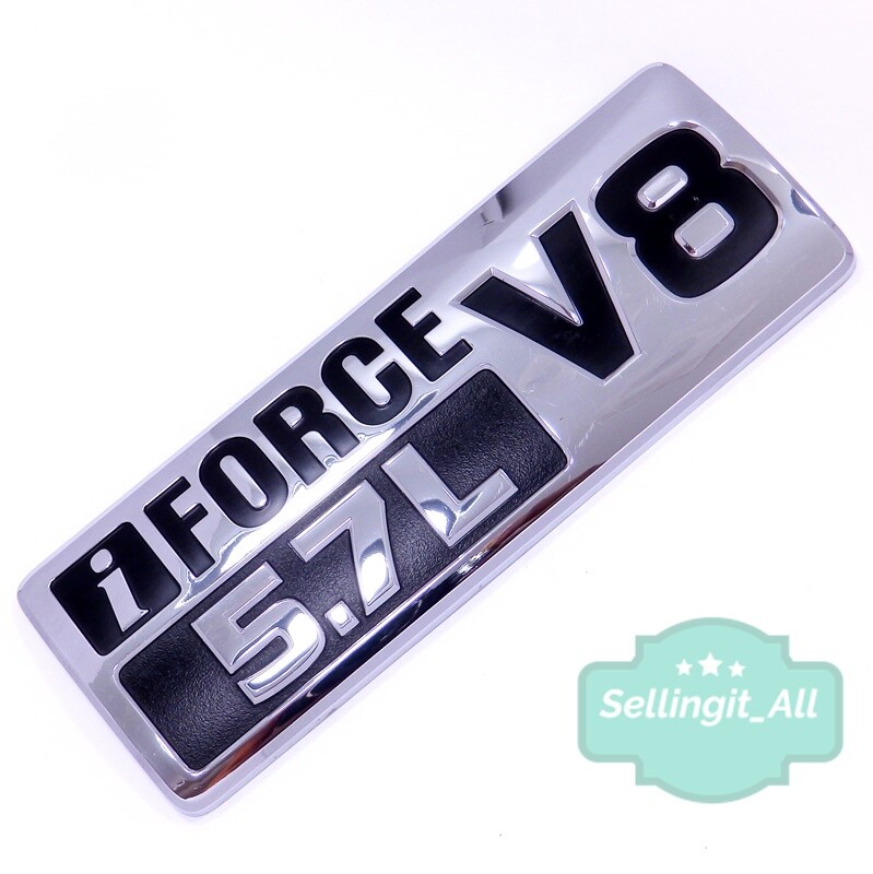 14-21 Toyota Tundra iForce 5.7L V8 Door Emblem Nameplate Silver 75472 ...