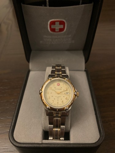 Wenger Swiss Watch w/ Date SMT Design 100M 097.0656 Case Included Old ...
