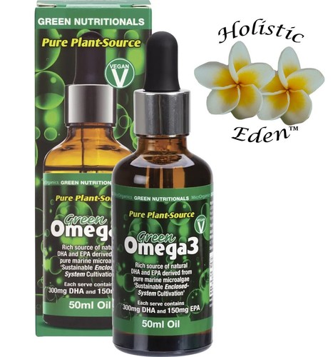 Vegan Omega 3 Green Nutrition Microalgae Oil Superfoods 50mls DHA, EPA ...