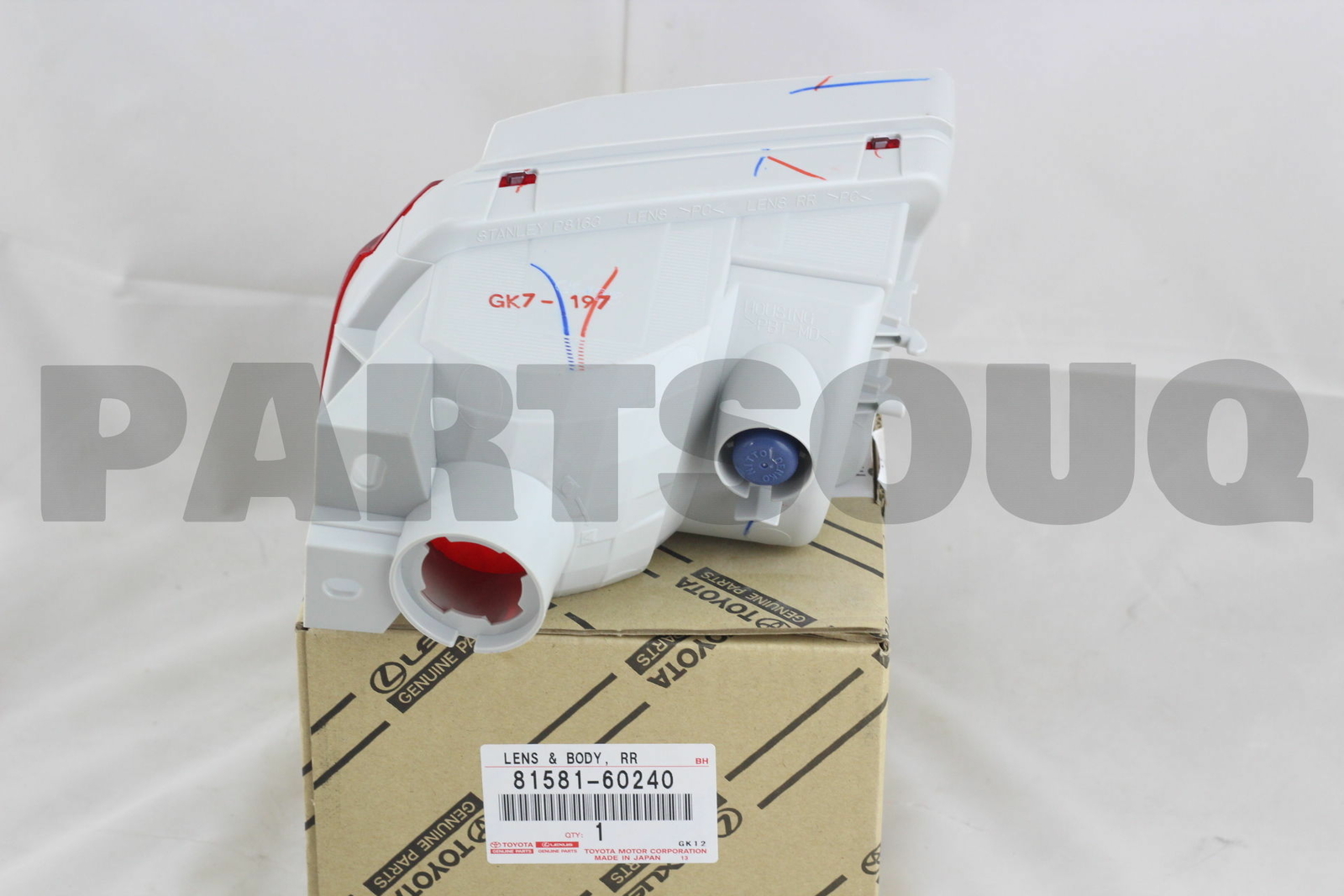8158160240 Genuine Toyota LENS AND BODY, REAR FOG LAMP, RH 81581-60240 ...