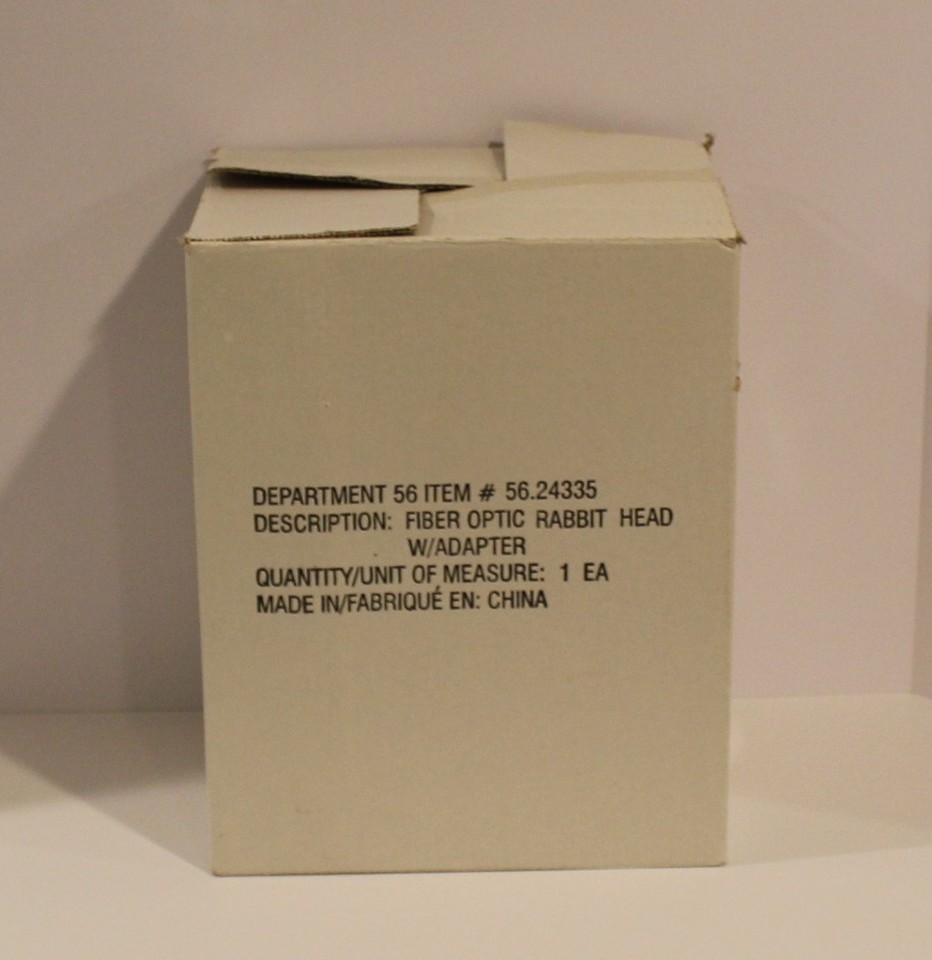 Department 56 Fiber Optic Rabbit Head w/Adaptor 56.24335 | eBay