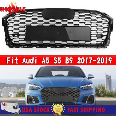 🔥FOR AUDI A5 S5 B9 2017-2019 FRONT BUMPER GRILLE HONEYCOMB HOOD GRILL ...