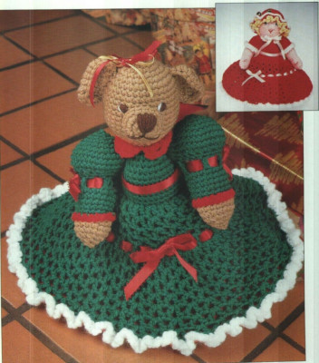 TOPSY-TURVY DOLL & BEAR 13" STUFF ANIMAL TOY CROCHET PATTERN ...