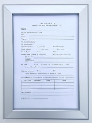 Fire Safety Plan Frame - 8.5 x 11 ( Heavy Duty)-REF24-1027 | eBay